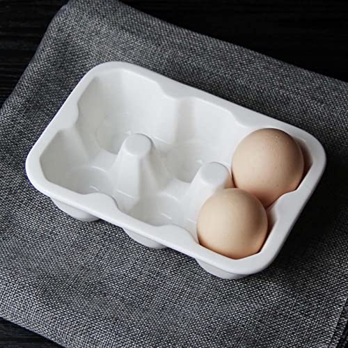 Egg Holder Creative Ceramic 6 Grid 12 Grid Egg Tray Household Hen RefrigeratorEgg Storage Box Baking Tableware Baking Egg Tray