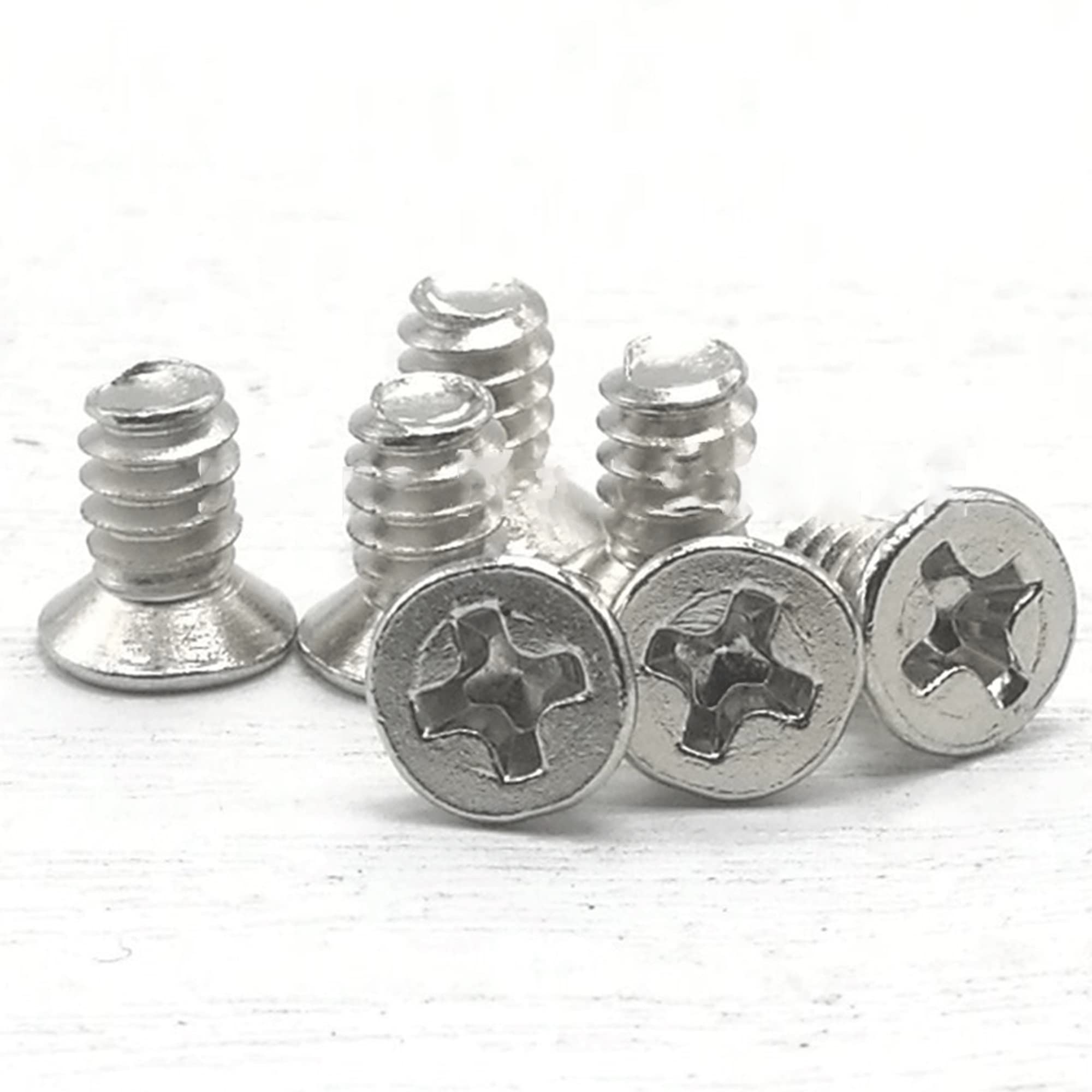 Lavnox Cliuyou-Set Screws 6-32 * 6 Countersunk Head Screw 6-32 Thread for Computer Hard Disk Drive HDD Screw, 50pcs/Lot, Good wear Resistance (Color : White)