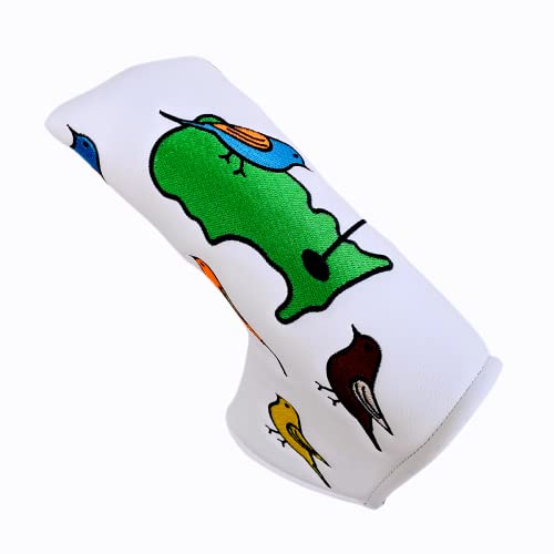 Golf Bird Blade Putter Head Cover Headcover with Magnetic Closure Made by Quality PU Leather, Lucky Golf Putter Cover for Golf Player