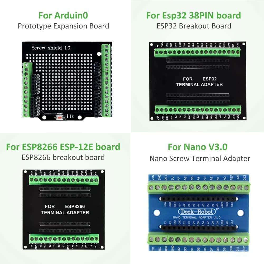 Lyzeous ESP32 Breakout Board GPIO 1 Into 2 Compatible with NodeMCU-32S Lua 38Pin GPIO Expansion Board