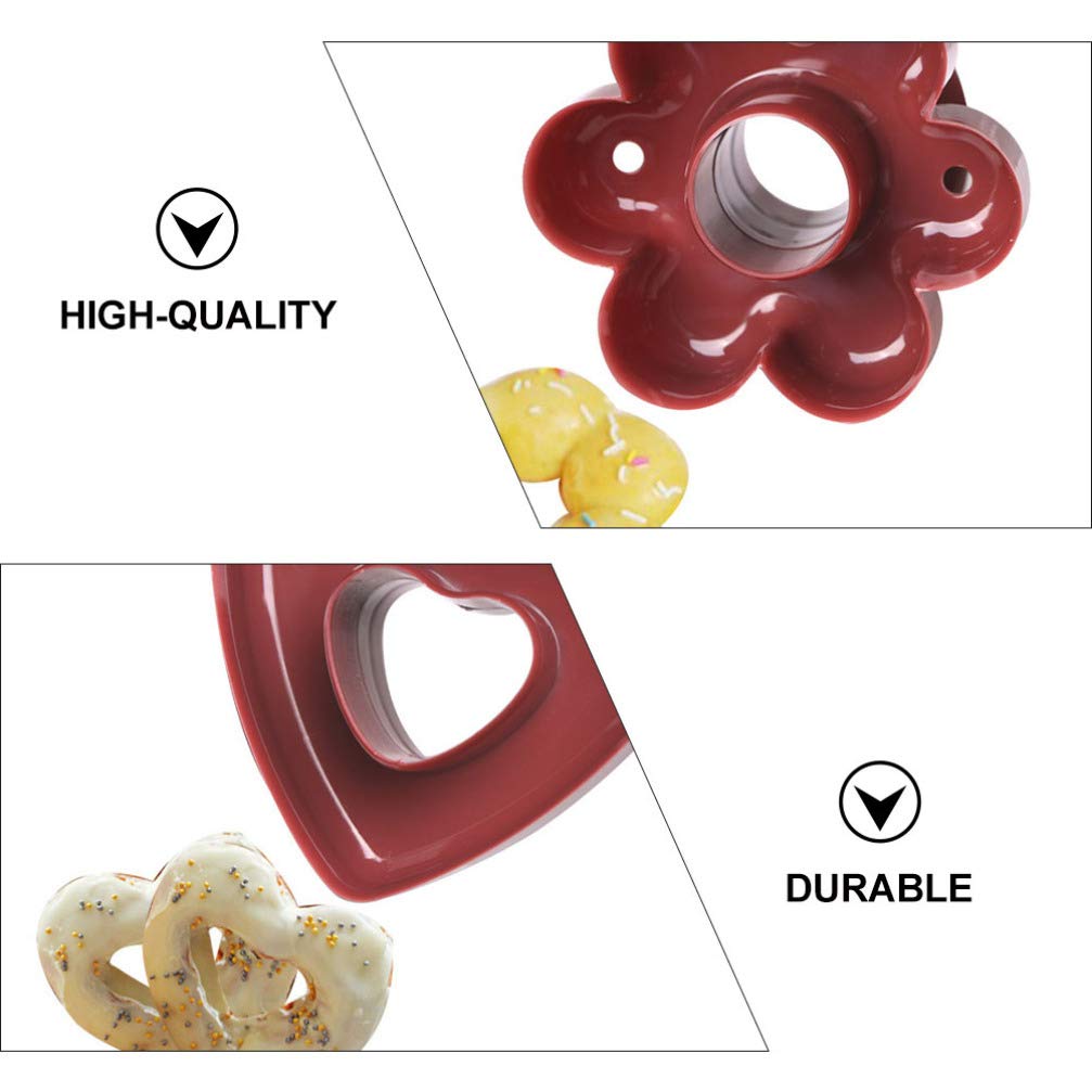 Hemoton 3pcs DIY Donut Mold Plastic Bakery Doughnut Cake Maker Mold Biscuit Stamp Cake Mould Desserts Bread Cutter Maker Mold Kitchen Baking Tool