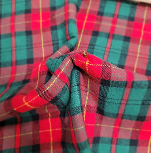 Newcastle Fabrics Yarn Dyed Flannel, Hunter/Wine