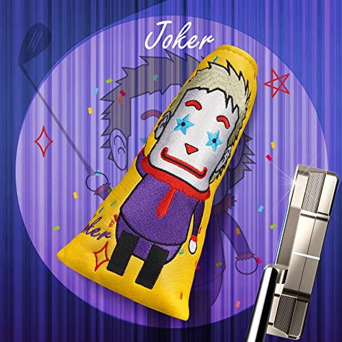 Golf Blade Putter Cover Headcover Funny Joker Putter Cover(Strong Magnetic)