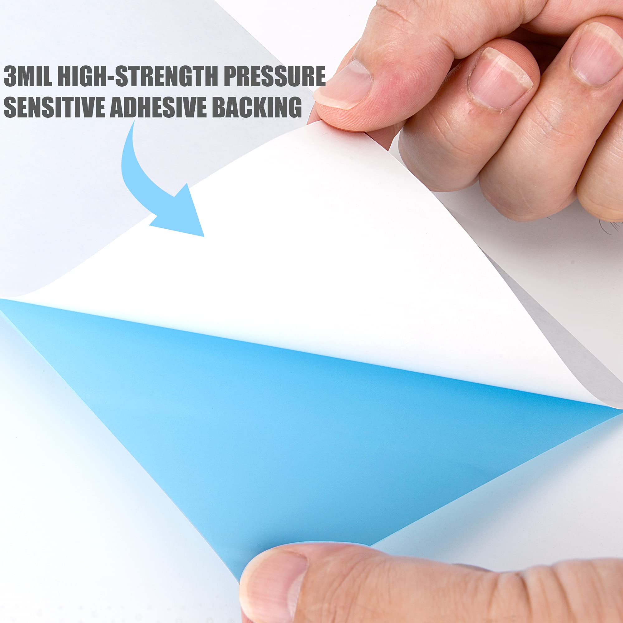 Lapping Microfinishing Film With PSA - Set of 8 Polishing Sheets 4.25ββ x 11ββ for Scary Sharp Sharpening System - AO Aluminum Oxide With Pressure Sensitive Adhesive
