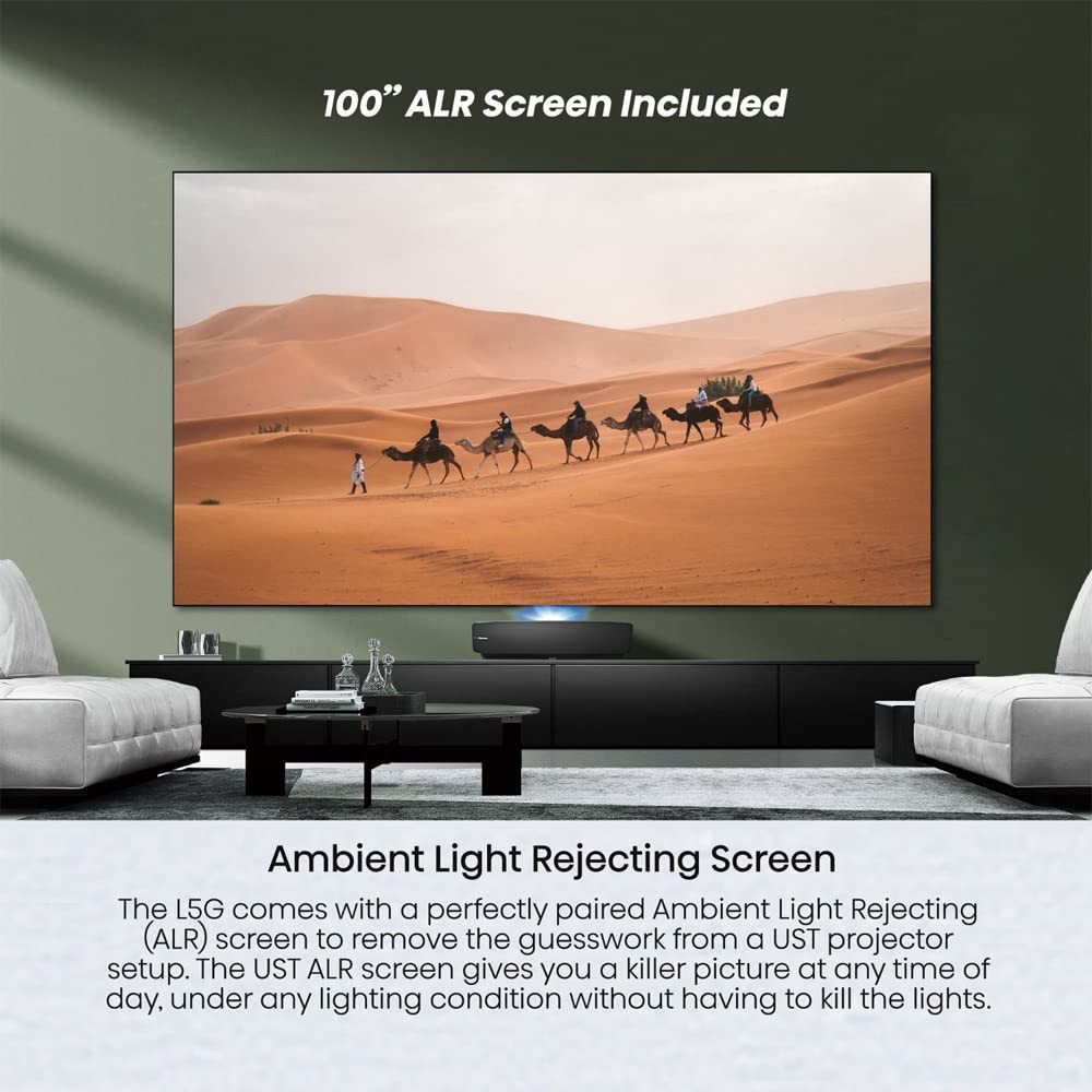 Hisense 100L5G-CINE100A 100" 4K Ultra-Short-Throw Laser TV & 100'' ALR Cinema Screen Cord Cutting Bundle with DIRECTV Stream Device Quad-Core 4K Android TV Wireless Streaming Media Player