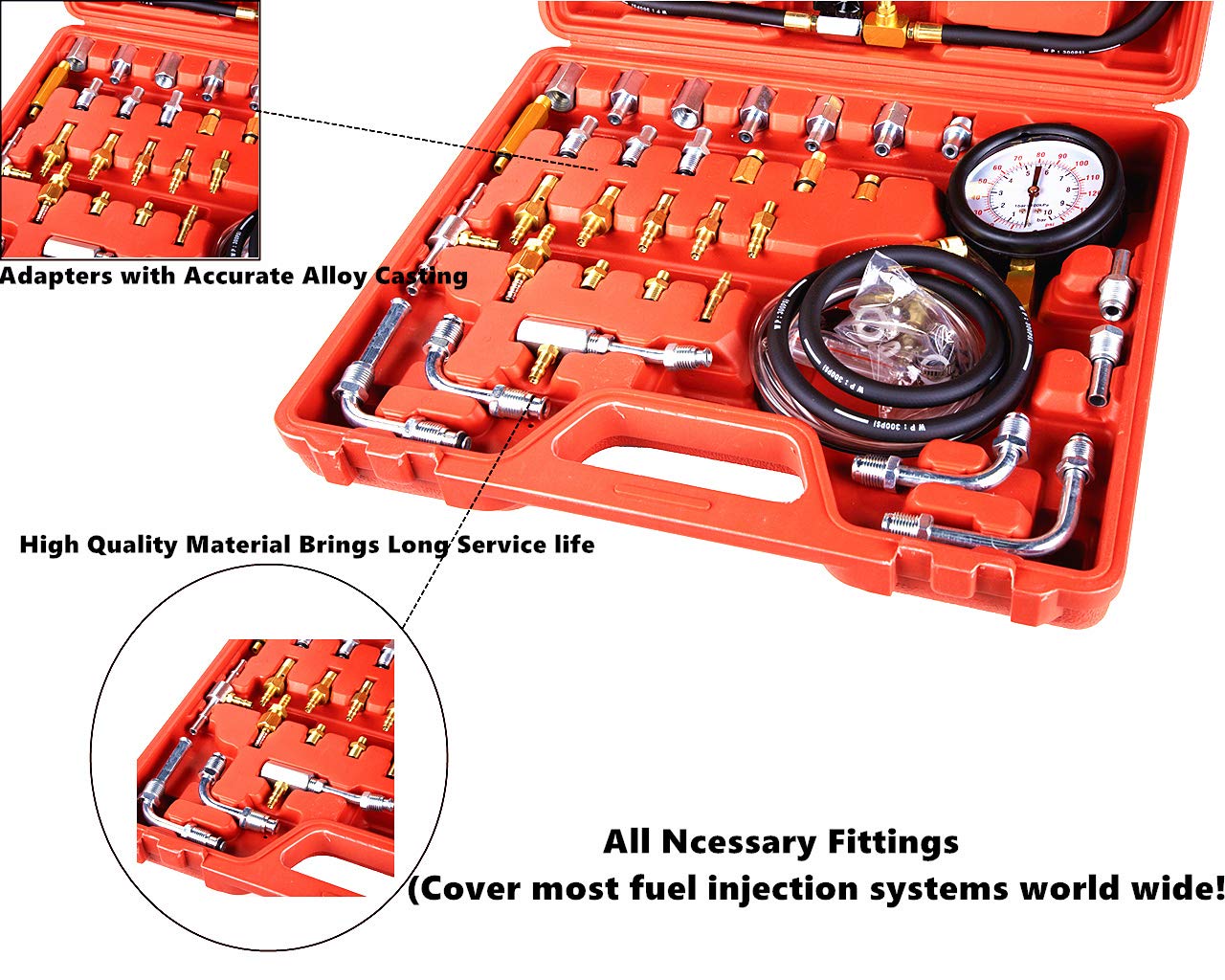 Fuel pressure hose attachments