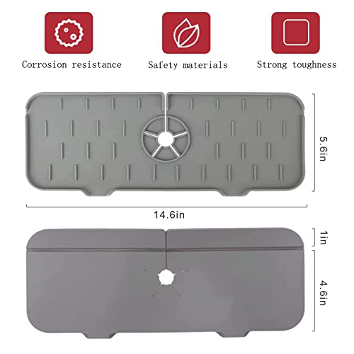 Kitchen Guard Silicone Sink Faucet Mat,Silicone Sink Splash Guard, Sink Splash Guard Behind Faucet, Kitchen Sink Accessories, Kitchen Gadgets for Kitchen1