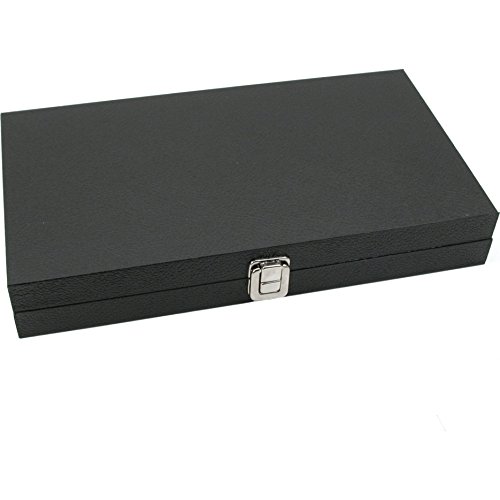 FindingKing Foam Insert 144 Ring Slot & Black Jewelry Case (Single metal clasp)