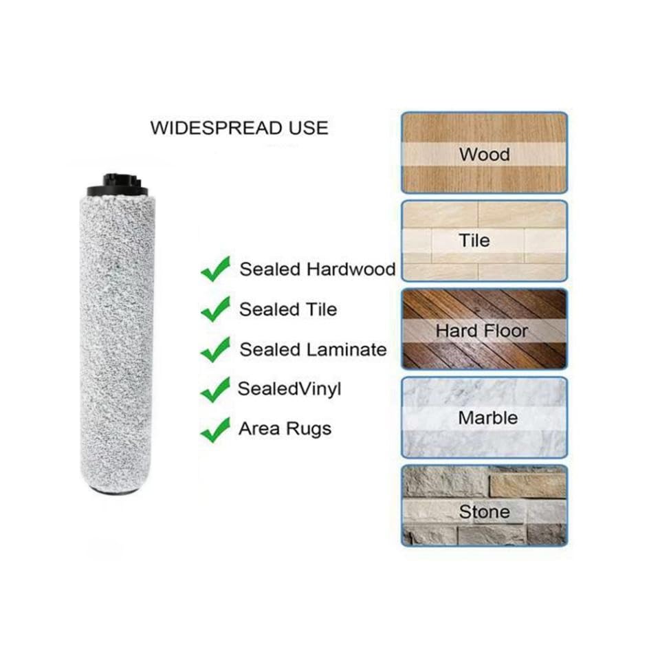 Kospetsin Replacement Parts Brush Roll and HF3 3649A Vacuum Filters Compatible with Bissell Crosswave Vacuum Cleaner (2 Multi-Surface Brush Roller+2 Hepa Filter, Gray