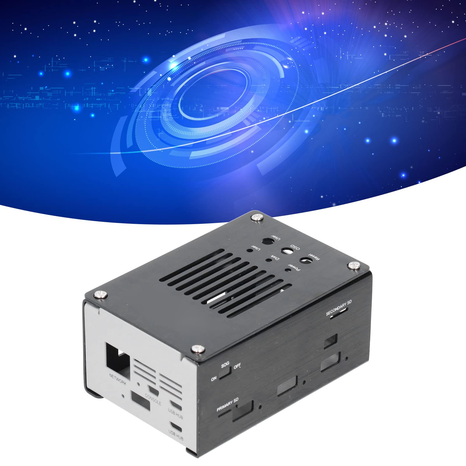 KOSDFOGE Metal Case Kit, Metal Case Kit for Mister DIY Metal Housing Kit Accessories for Terasic DE10‑Nano for Simulates Game Consoles, Computers, and Arcade Boards