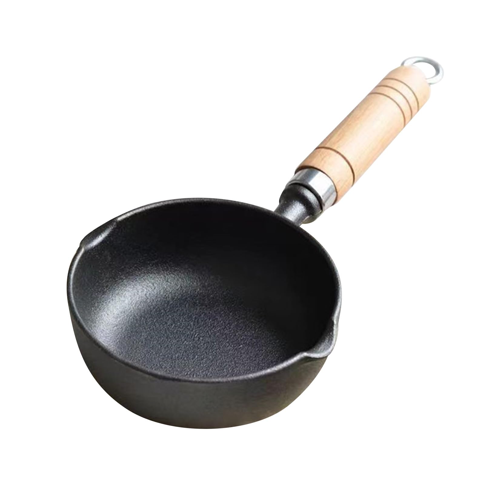 Melting Pot Cast Iron Sauce Pan, Multi Functional Cooking Even Heat Distribution Kitchen Cast Iron Butter Warmer Pot Baking Heating Holder Cheese Heating Pot