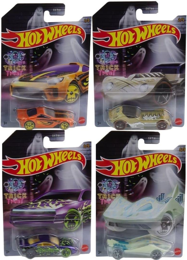 Hot Wheels 2022 Halloween Special Release with 4 Diecast Vehicles