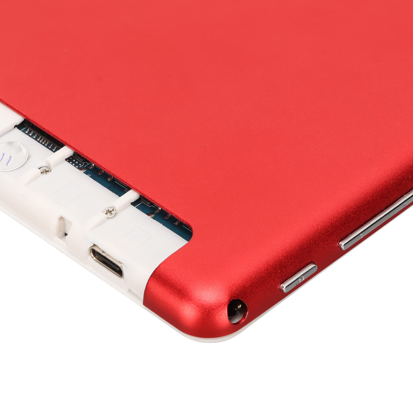 LBEC 10.1in Tablet, Red 6GB RAM 128GB ROM 100240V Calling Tablet for Working (EU Plug)