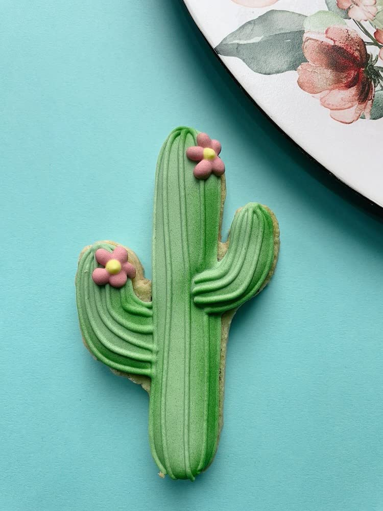 LILIAO Tropical Flamingo Cookie Cutter Set - 3 Piece - Palm Tree, Cactus and Tropical Monstera Leaf Biscuit Fondant Cutters - Stainless Steel