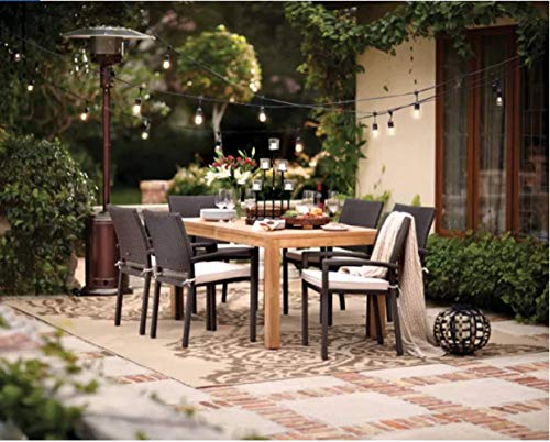 LEMI Patio Heater Covers Waterproof with Zipper and Adjustable Strap, Propane Heater Cover Gas Heater Cover, 34x 19x 89 Inch Fits Most Round Standup Patio Heaters, Black
