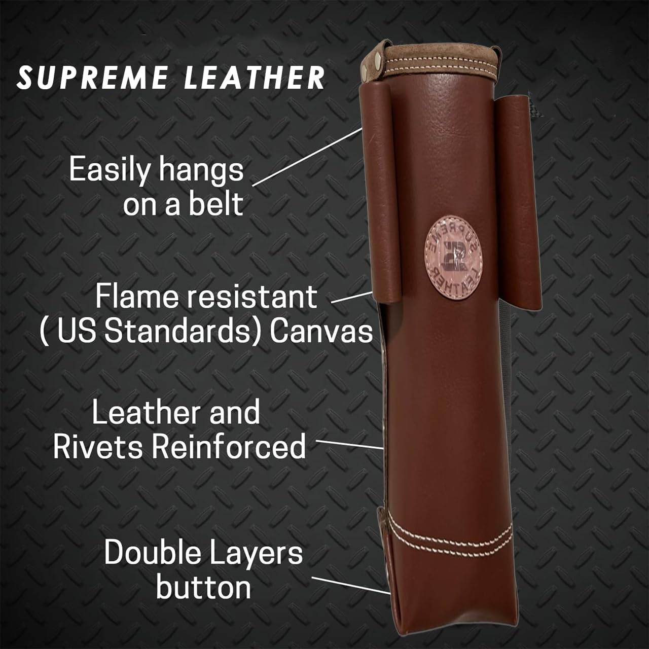 Heavy Duty Leather Welding Rod Holder/Electrode | Welding Rod Pouch/Bag Reinforced Bottom