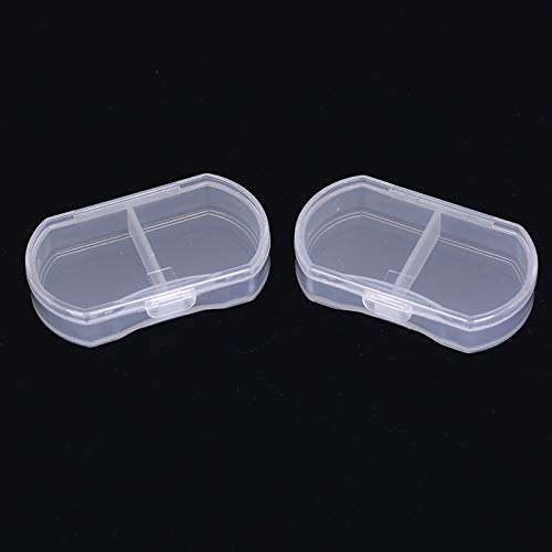 Fishing Tackle Boxes 2Slots Adjustable Plastic Fishing Lure Hook Tackle Box Storage Case Organizer Fish Tool Box Fishing Accessories (2pcs)