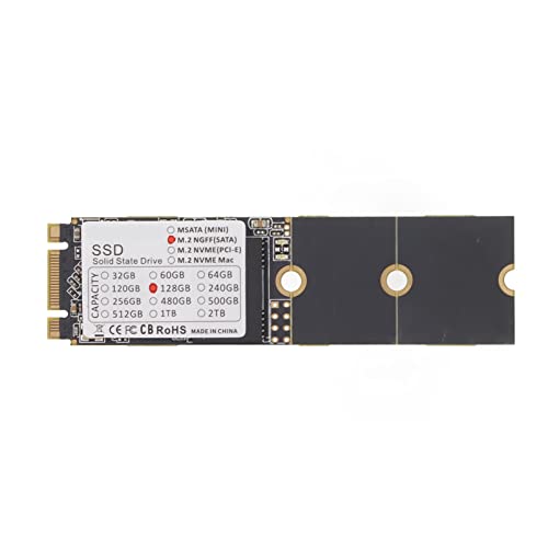 M.2 SSD,Internal Solid State Drive 64GB/120GB /128GB /240GB /256GB /480GB /512GB /1TB Optional,Universal SSD for Laptop Tablet PC M.2 NGFF SATA(128GB)