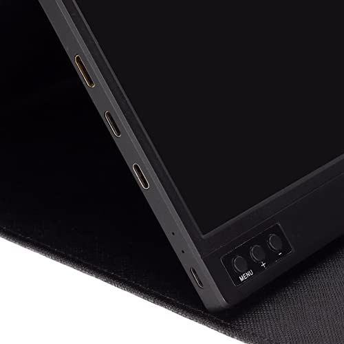 Jeanoko USB C Monitor, 15.6in USB C Dual Speaker HDR Technology External Mobile Screen for Phone for Laptop for Switch