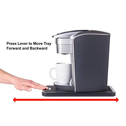 Nifty 3-Pack Appliance Rolling Tray - Black, Home Kitchen Counter Organizer, Integrated Rolling System, Non-Slip Pad Top for Coffee Maker, Stand Mixer, Blender, Toaster