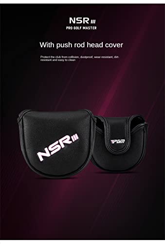 Golf Putter Right Handed for Men and Women with TPU Strike Face and Golf Headcover (Black)