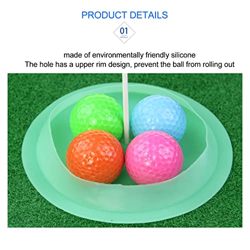 Golf Putter Hole Silicone Durable Golf Training Tool(绿色)