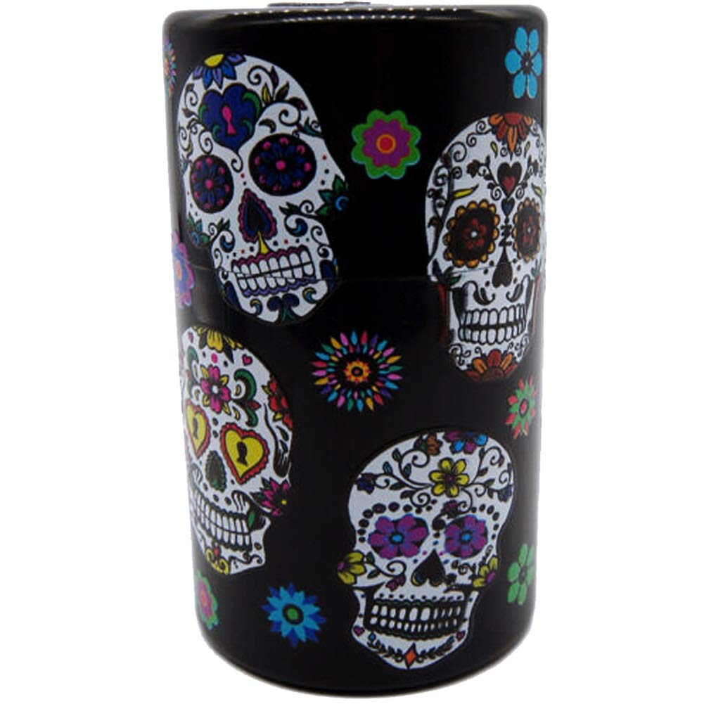 Hypeshops Candy Skull Vacuum Sealed Herb Stash Jar Container Airtight Smell Proof Storage