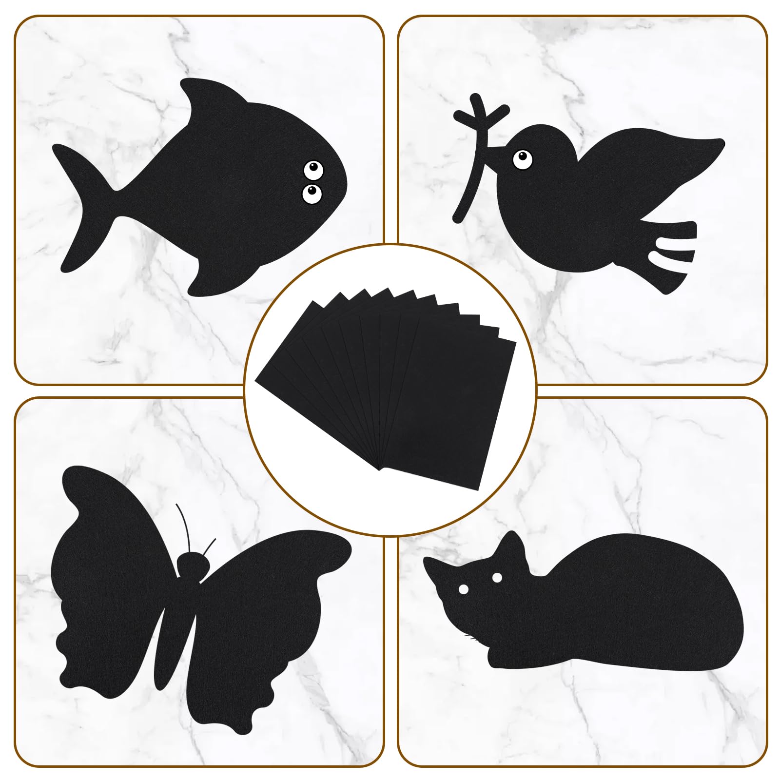 Mozeat Lens Black Felt Fabric, 10 Pcs 11.8 * 7.9 Inch Felt Sheets for Crafts, 1mm Thick Hard Fabric Skin Felt, Stiff Felt Sheet Felt Squares Material for DIY Projects Craftwork Patchwork Decoration