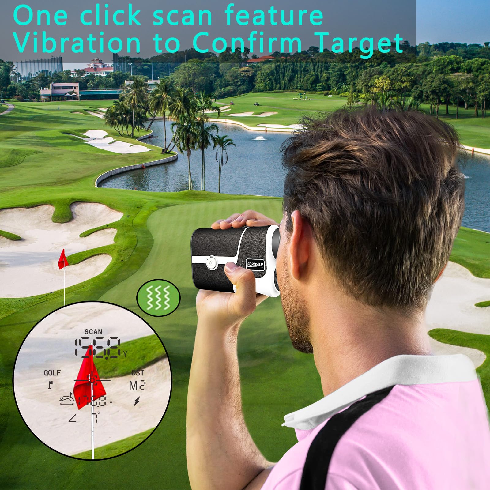 Golf Rangefinder,6X Magnification Range Finder,Precision Pro Golf nx7 Pro Slope Laser Rangefinder,Precise Distance 5-1000 Y Super Long Distance Laser Rangefinder for Golf