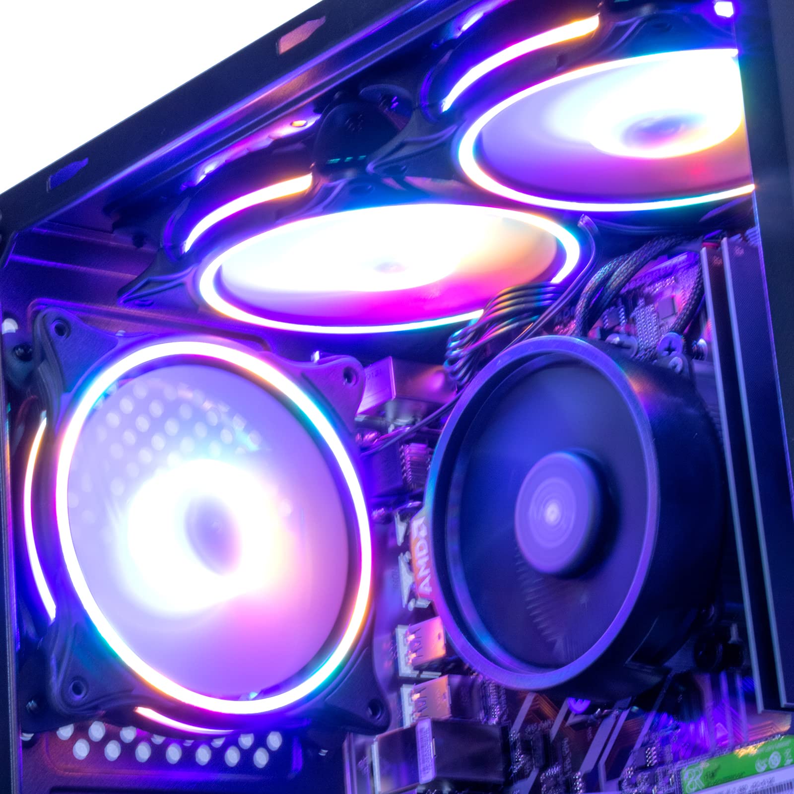 MXZ Gaming Desktop Computer, AMD Ryzen 5 5500, RX6600XT 8GB,16GB DDR4, NVME 1T SSD, 6RGB Fans, Win 11 Pro Ready, Gamer Desktop Computer(R5 5500| RX6600XT) …