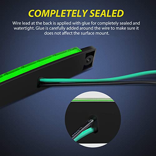 Nilight 10PCS 3.8β 6LED Red Green LED Indicator Light Truck Camper Side Marker Light Marine Boat Navigation Light Yacht Kayak Sailboat Trailer Bus RV Clearance Light 12V DC, 2 Years Warranty