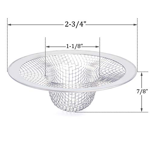 Kingrol 50 Pack Stainless Steel Sink Strainer, 2-3/4 Inch Slop Basket Filter Trap for Kitchen, Bathroom, Balcony, Floor Drain (2-3/4 Inch)
