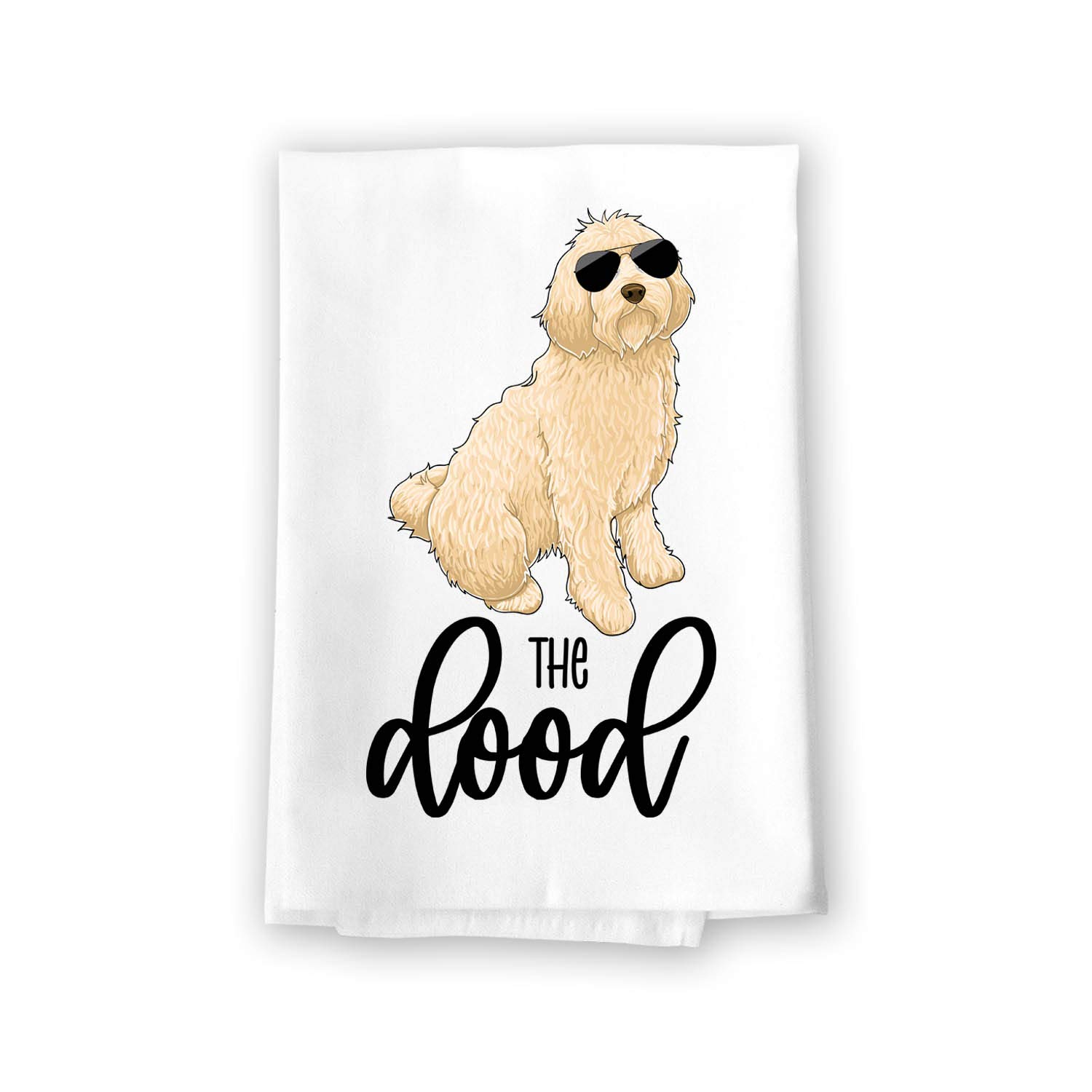 Honey Dew Gifts, The Dood, Funny Dish Towels, Dog Tea Towels, Gifts for Goldendoodle Lovers, Goldendoodle Gifts for Women, Goldie Mom, Goldendoodle Parent, 27 Inches by 27 Inches