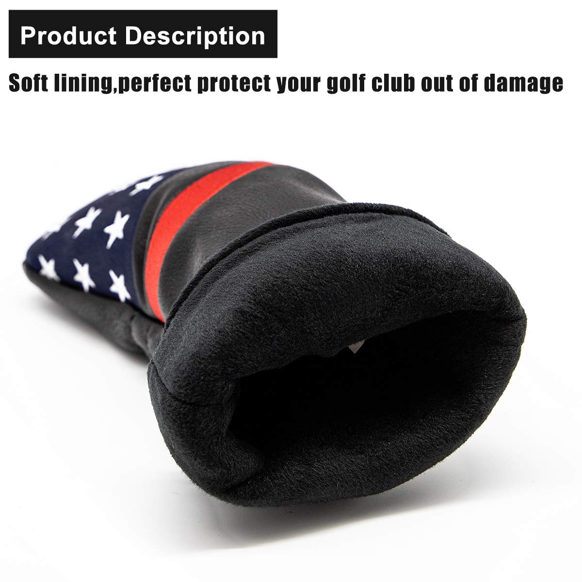 Golf Wood Head Covers Set USA American Flag Headcovers Stylish Driver/Hybird Golf Covers Golf Club Wood Head Covers