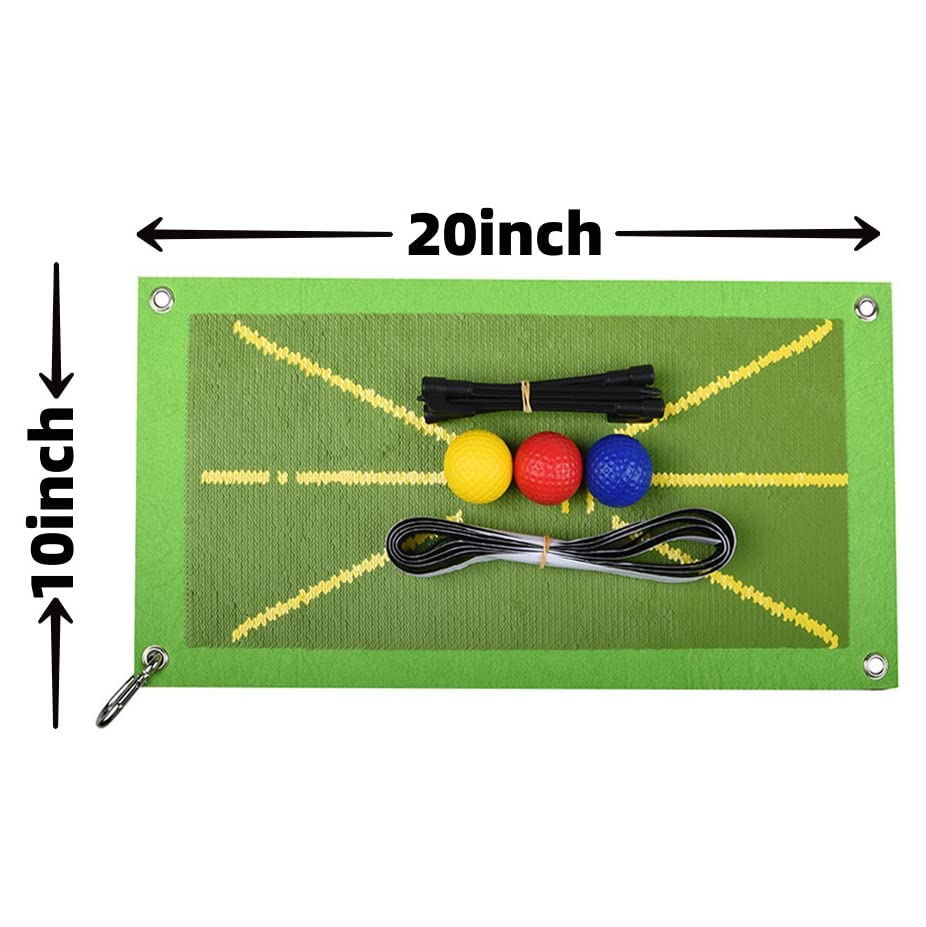 Golf Training Mat for Swing Detection, Golf Mat That Shows Swing Path, Suitable for Indoor and Outdoor Golf Training Aids, Golf Swing Mat Trainer, Golf Accessories for Men Funny