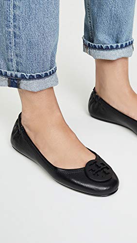 Tory Burch Women's Minnie Travel Ballet Flats, Perfect Black, 8 Medium US