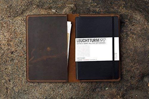 Personalized Leather cover for Leuchtturm 1917 Medium A5 Notebook/Minimalist leather journal cover for Leuchtturm1917 JOTTBOOK A5 - LA505S