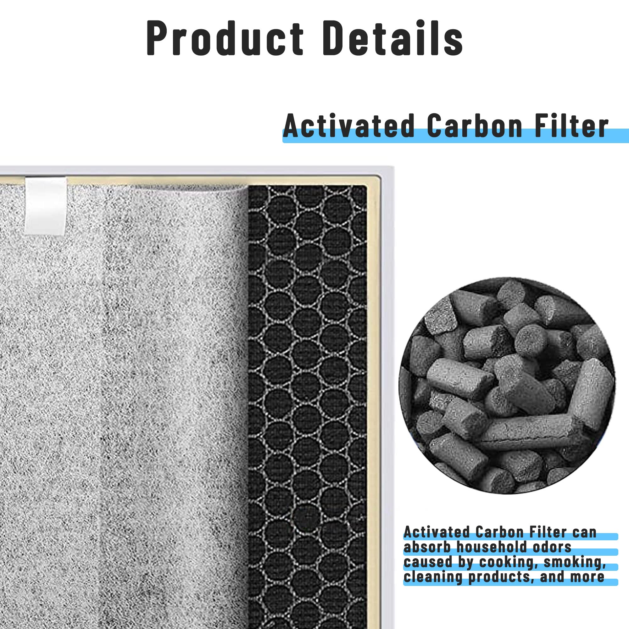 HE401 HEPA Replacement Filter Compatible with Shark Purifier 4 for Model #'s HE400, HE401, HE402, HE405 - Pack of 1