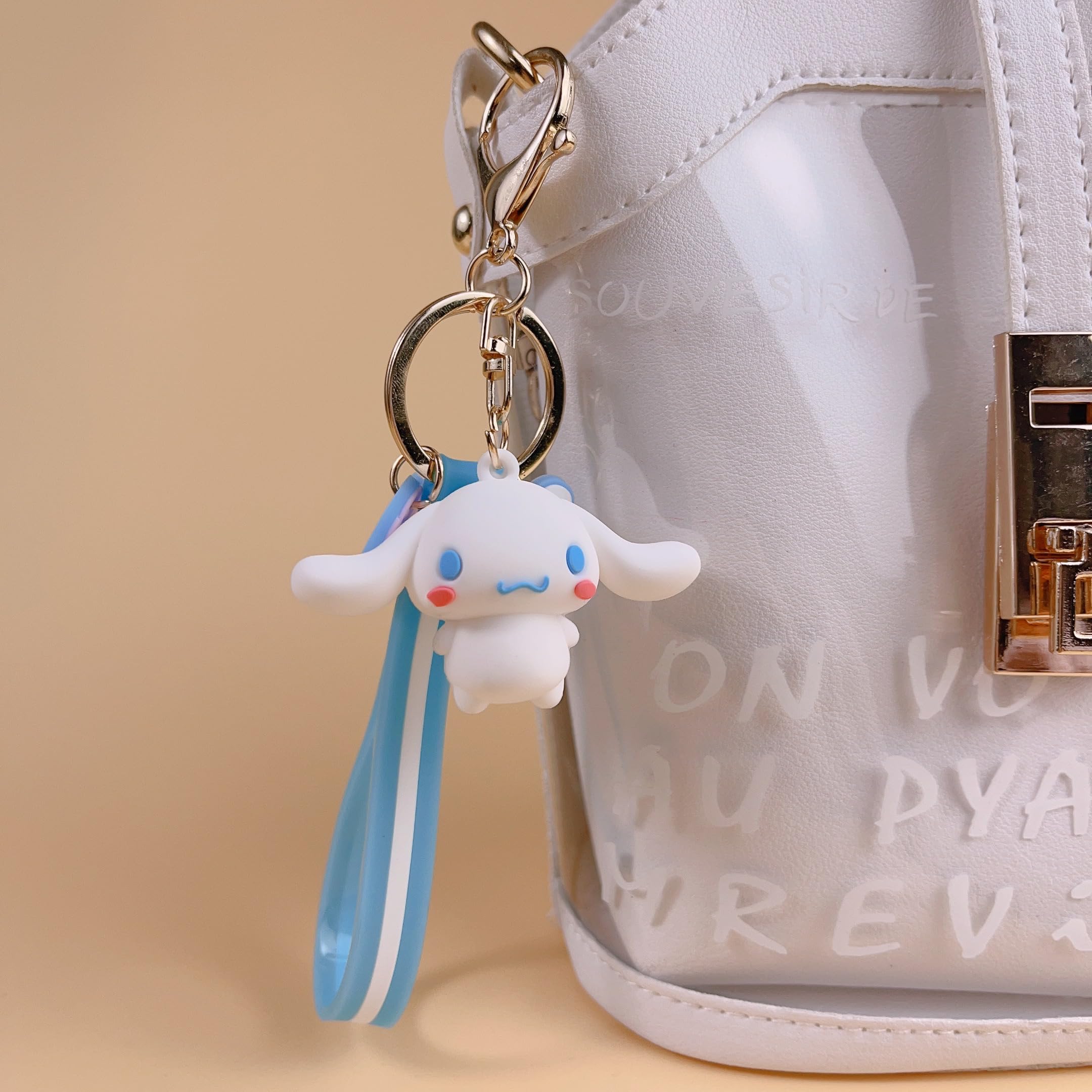 heoc cute Kawaii accessories anime keychain keyring wallet handbag car accessories cute keychain 5/7Pcs (Multicolor 7P)