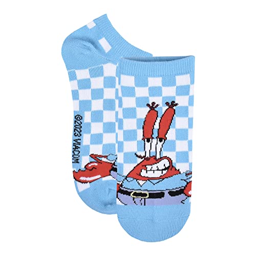 SpongeBob SquarePants Women's Krusty Krab Burger No Show Socks, Black, 9-11