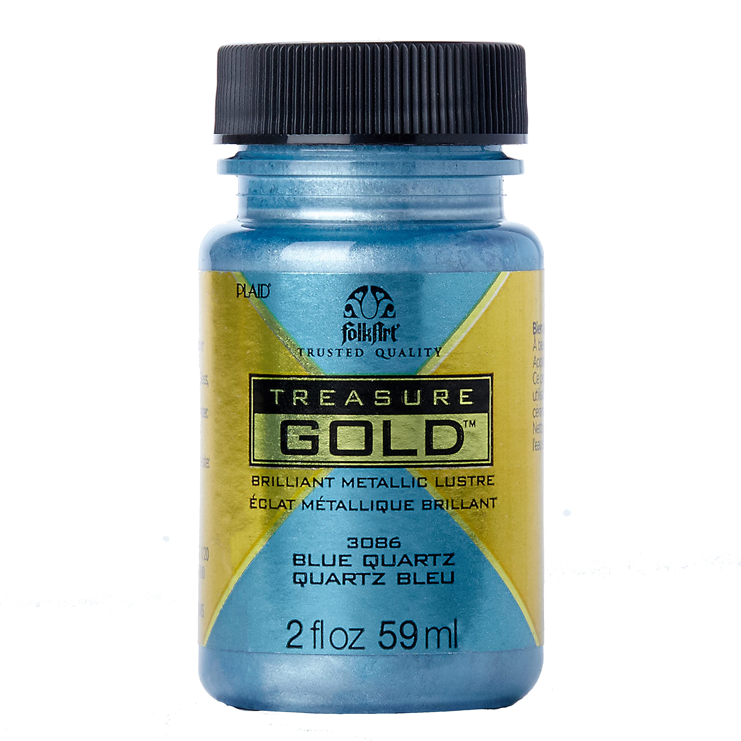 FolkArt Treasure Gold Metallic Acrylic Craft Paint, 2 oz, Blue Quartz