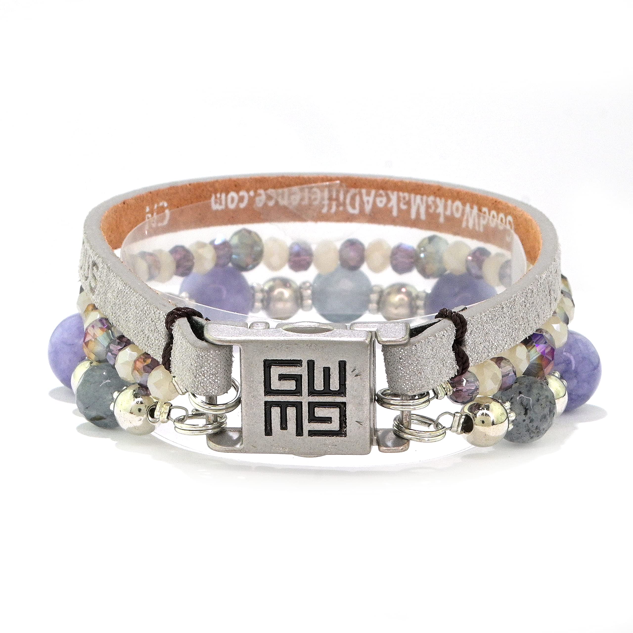 Good Works Inspirational Strong and Courageous Magnetic Cuff Bracelet