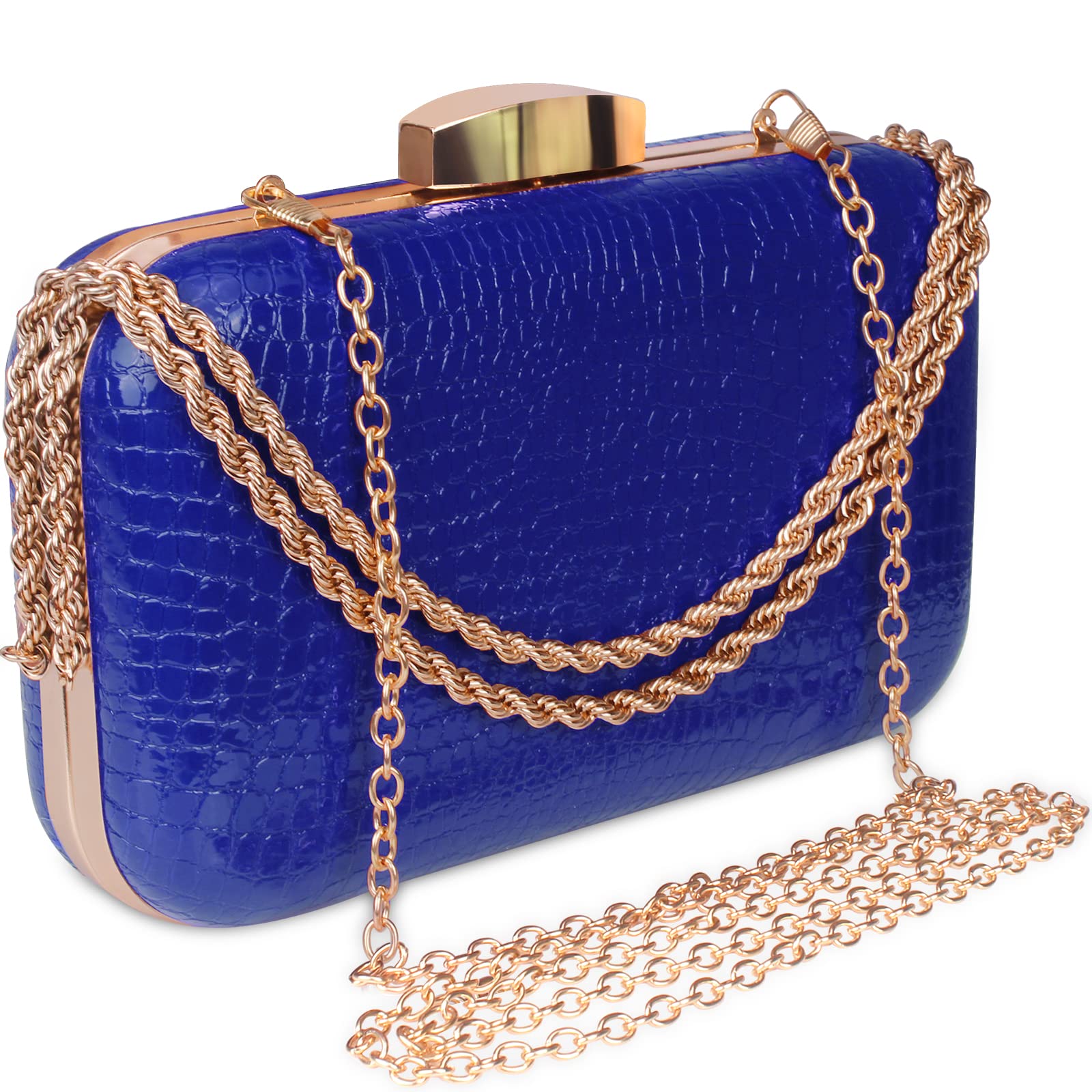 Evening Bag - Small Clutch Purses for Women Wedding - Women's Evening Handbags Formal Crossbody Evening Clutch (White)
