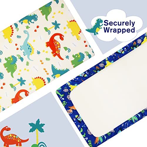 GOPHRALOVE Crib Sheets for Boys 2 Pack Stretchy Baby Fitted Crib Sheets for Standard Crib Super Soft Crib Mattress Fitted Sheet Dinosaurā¦