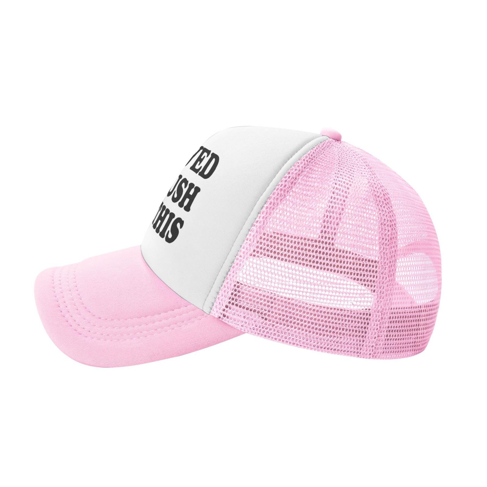 I Shaved My Bush for This Trucker Hat Unisex Adult Hats Adjustable Cap for Men and Women Classic Fishing Caps Pink