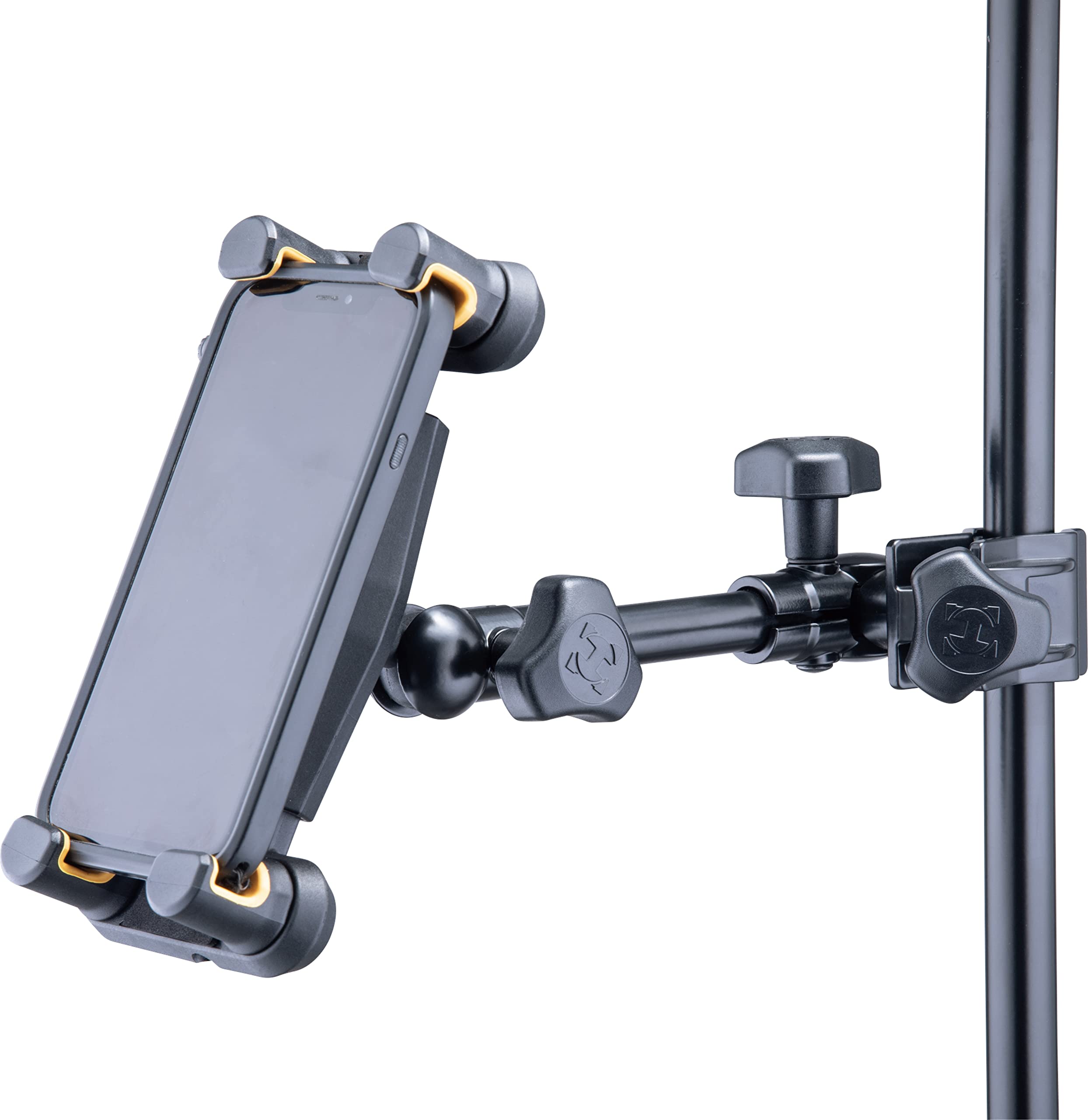 Hercules DG307B Adaptive Tablet and Phone Holder & On-Stage MA-125 1/4" Male to 5/8" Female Mic Screw Adapter