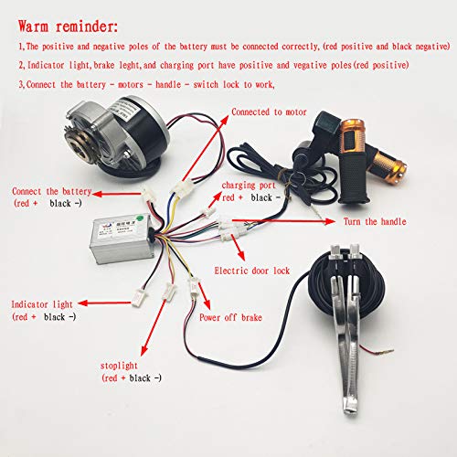 Electric Bicycle Motor Kit Electric Drive Bicycle Conversion Kit 250W 24V Brush Motor E-Bike Bicycle Conversion Fit Mountain Bike