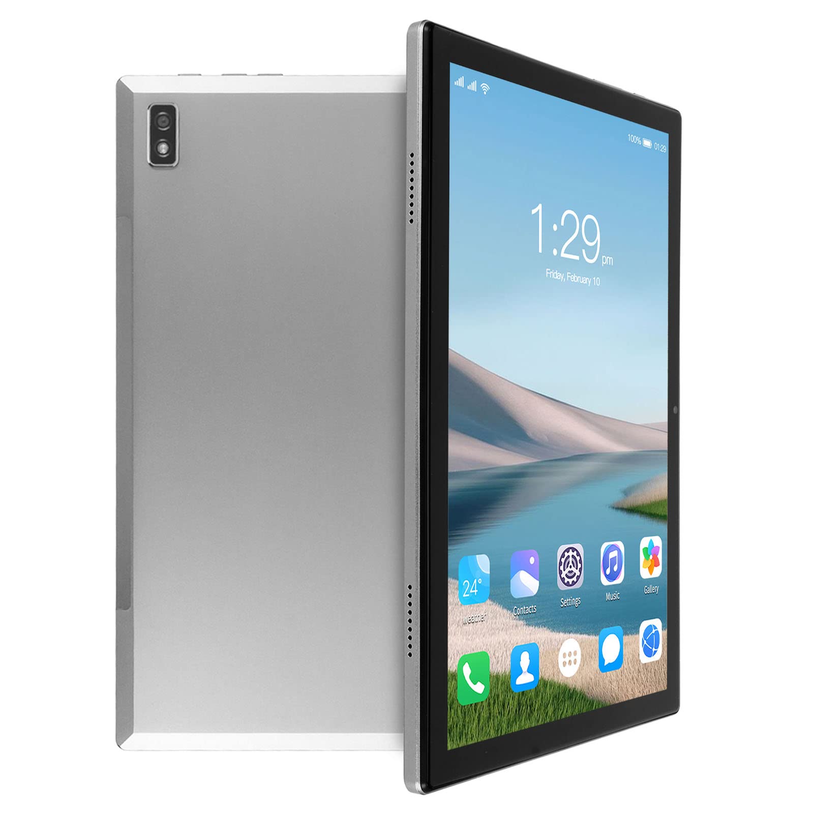 Haofy HD Tablet 5G WiFi Gray 100-240V Dual Speakers 2 in 1 Tablet PC Octa Core CPU 8GB RAM 256GB ROM for Study for Work for Android 12.0 (US Plug)