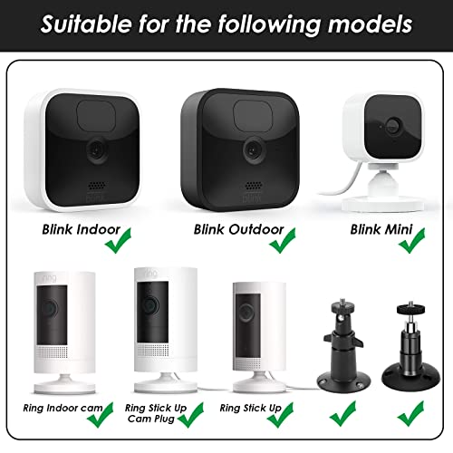 No-Drill Blink Mini Camera Wall Mount Bracket 3-Pack,Compatible Blink Mini Camera/Blink Indoor/Blink Outdoor/Ring Indoor, Highly Adhesive 3M VHB Tape No Tools Required Quick Paste Installation,White