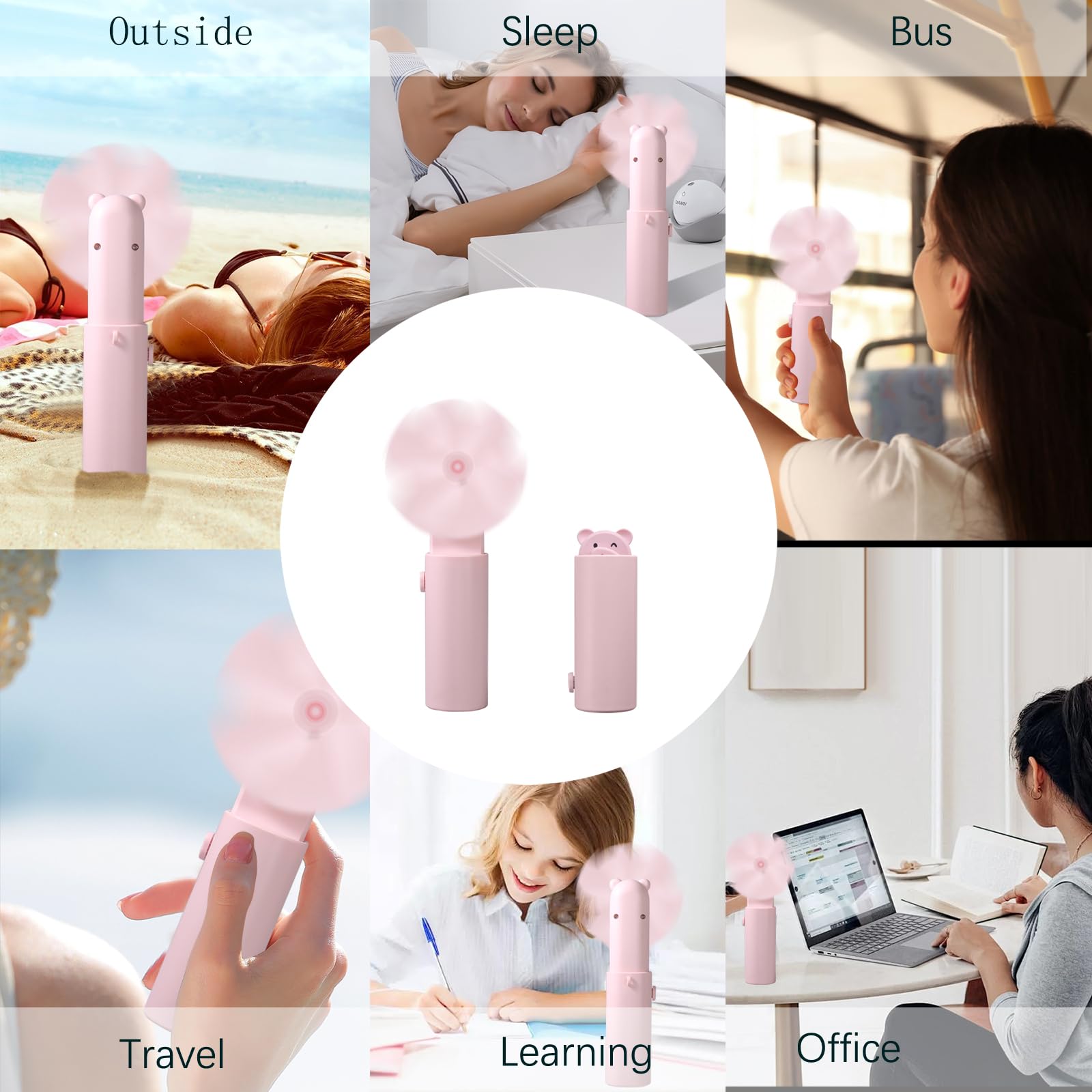 MrXGod Handheld Mini Fan, Personal Fan Handheld, Hand Held Fan for Travel Outside Rechargeable